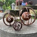 Set of 3 Rusty Metal Spheres Outdoor Garden Decor Give a - Etsy