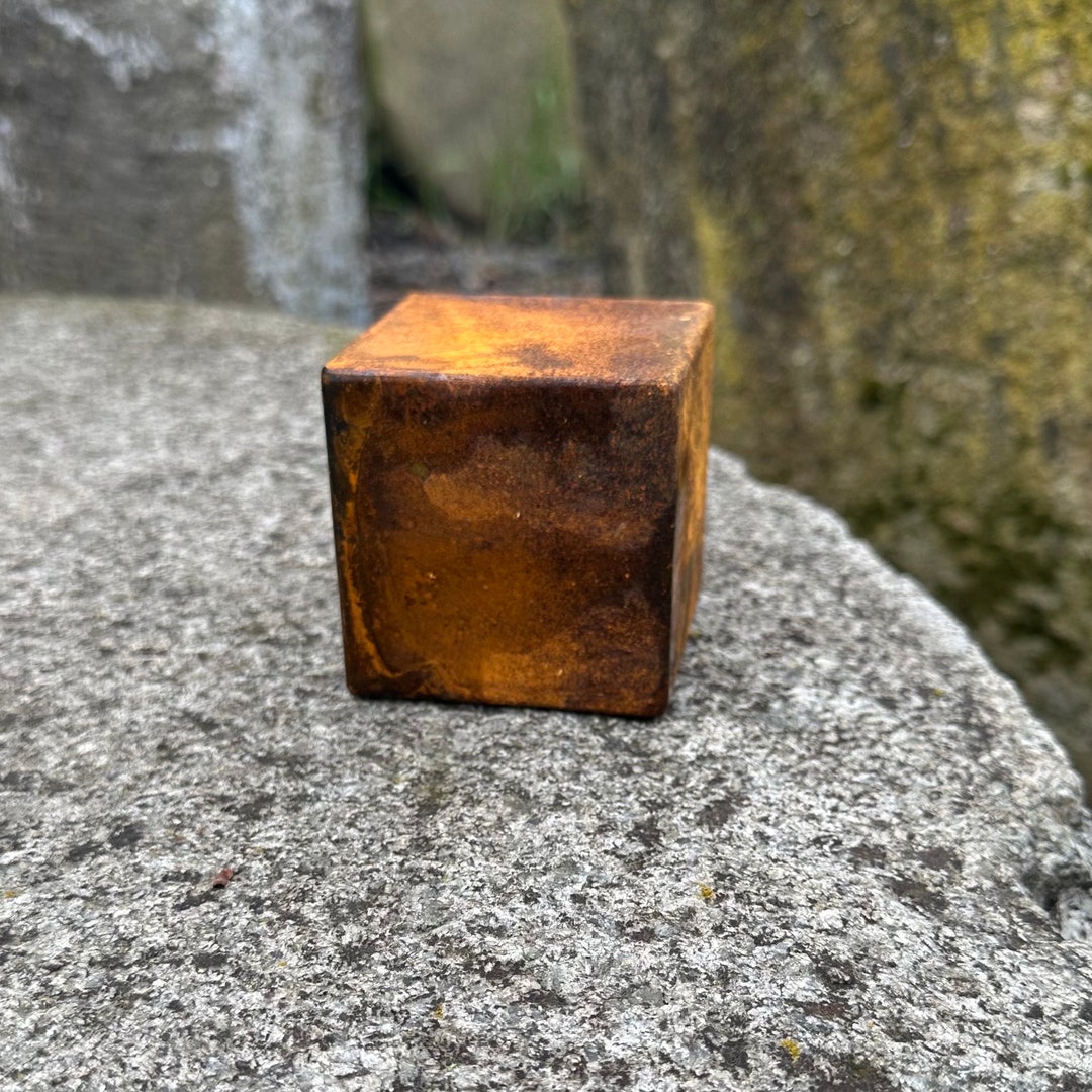 Rusty Zen Metal Cube Garden and Home Decor - Contemporary Sculpture for ...