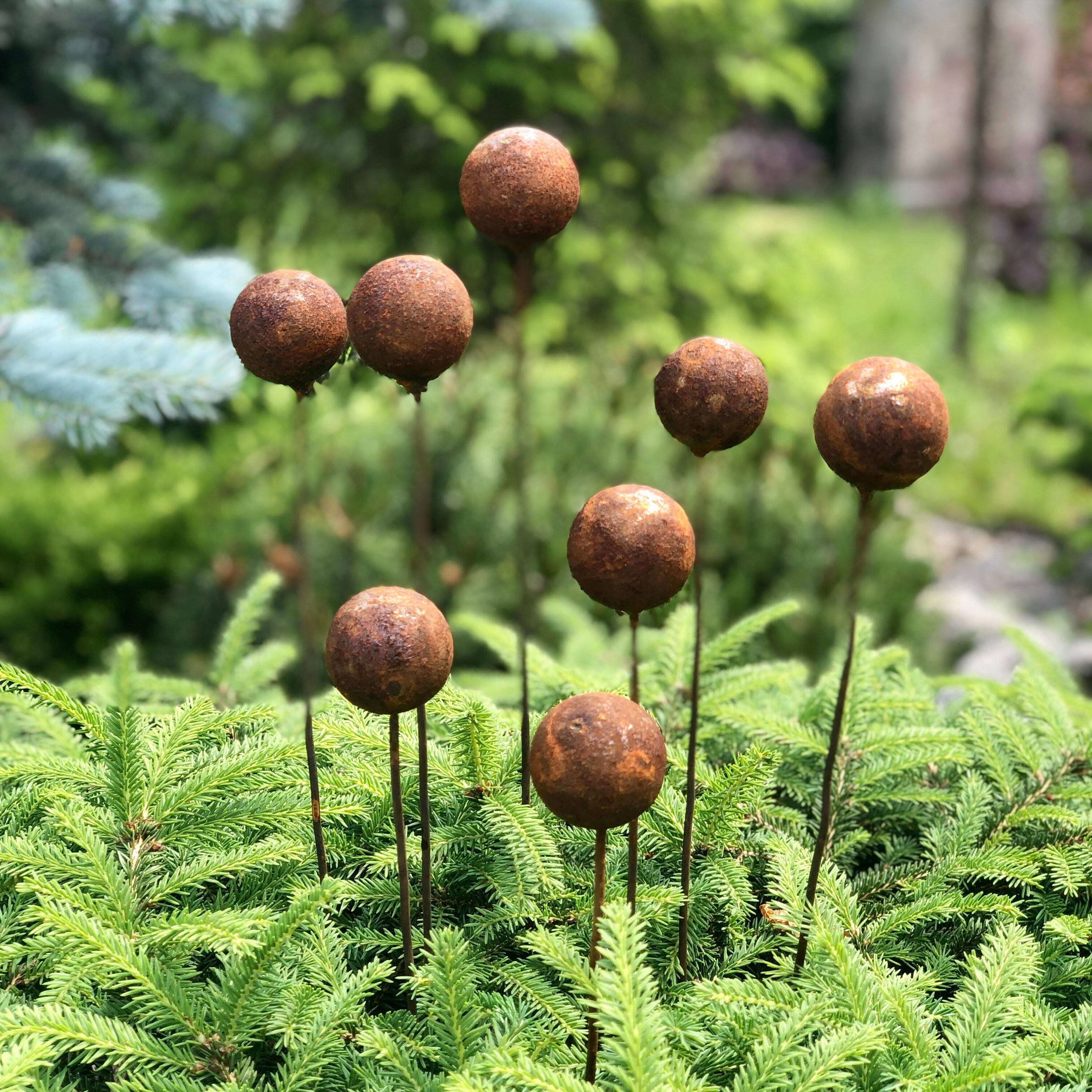 Rusty Flowers Set of 8 Flowers Garden Decor Metal Garden - Etsy