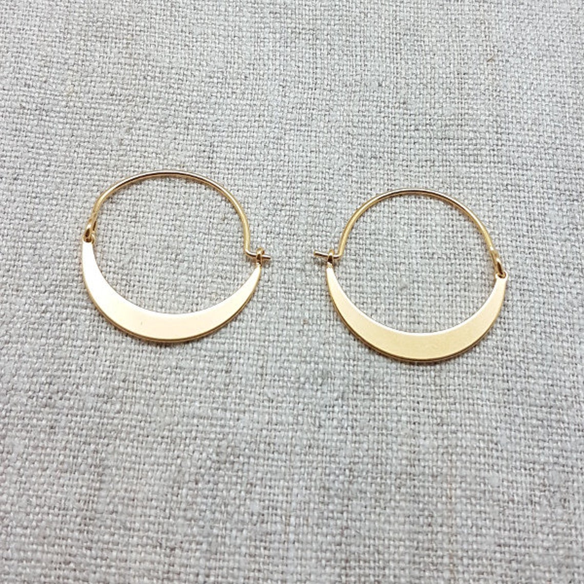 Half Moon Hoop - Etsy