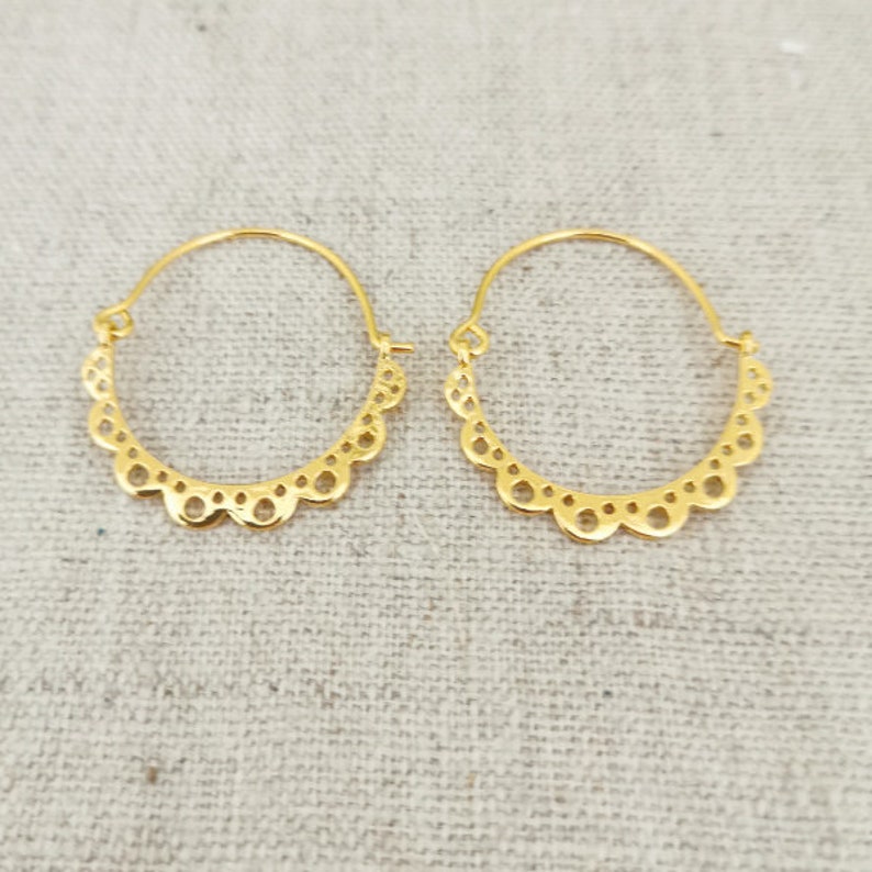 Half Moon Hoop - Etsy