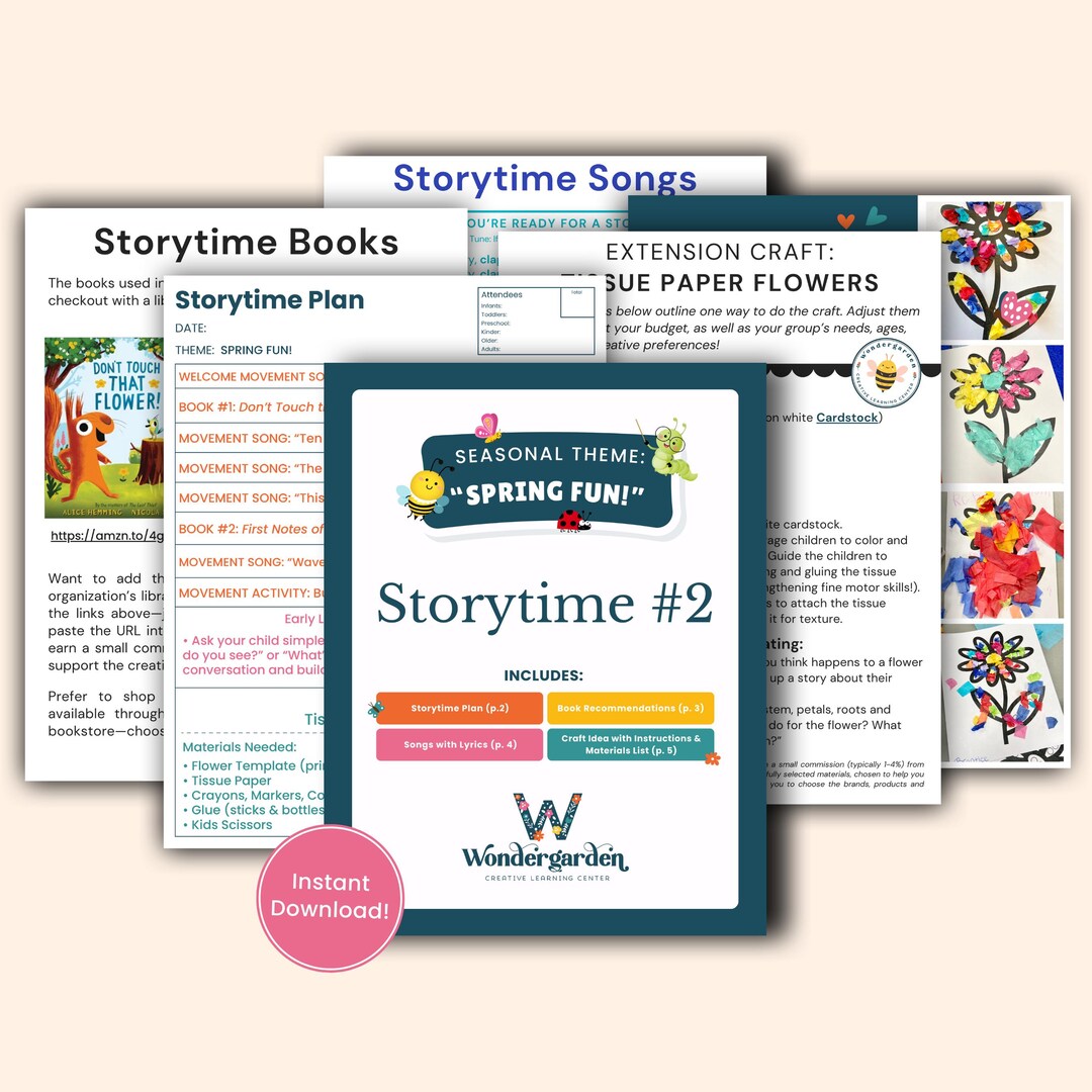 Spring Fun! Storytime #2 – Includes 2 Book Suggestions, 5 Fun Songs ...