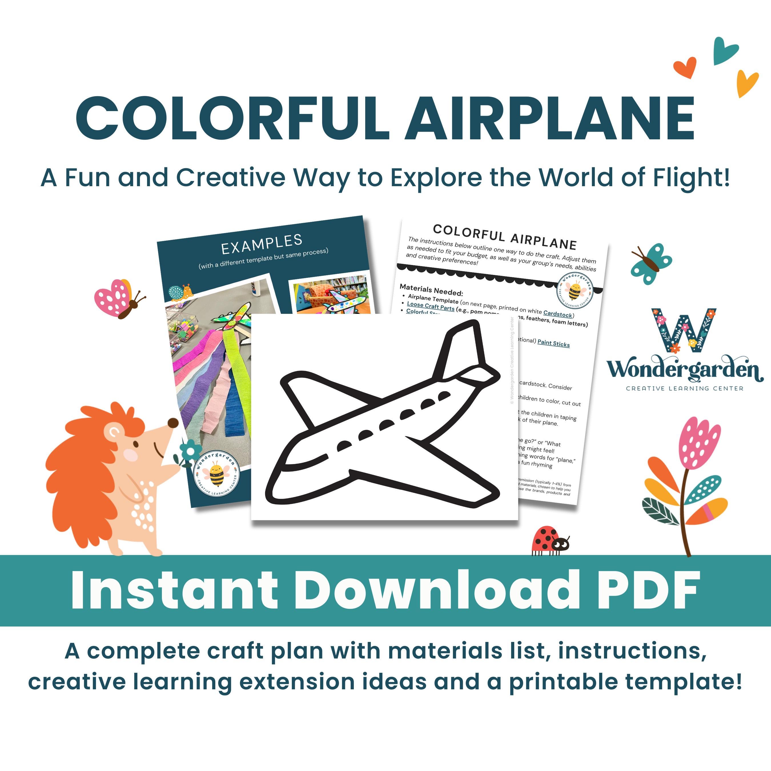 Colorful Airplane Kids Craft - Easy to Do! Includes Instructions ...