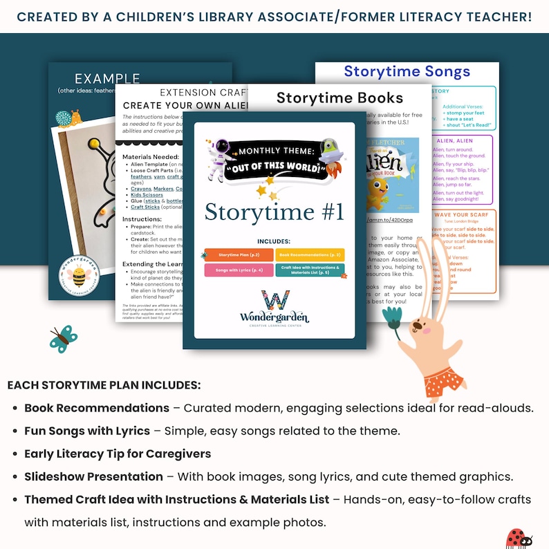 Space Storytime Plans: Crafts, Songs, & Book Recommendations (digital ...