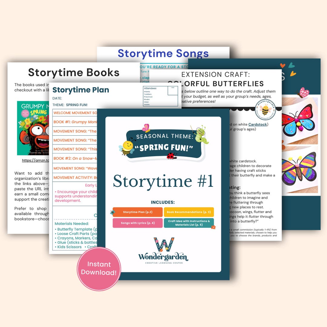 Spring Fun! Storytime #1 – Includes 2 Book Suggestions, 5 Fun Songs ...