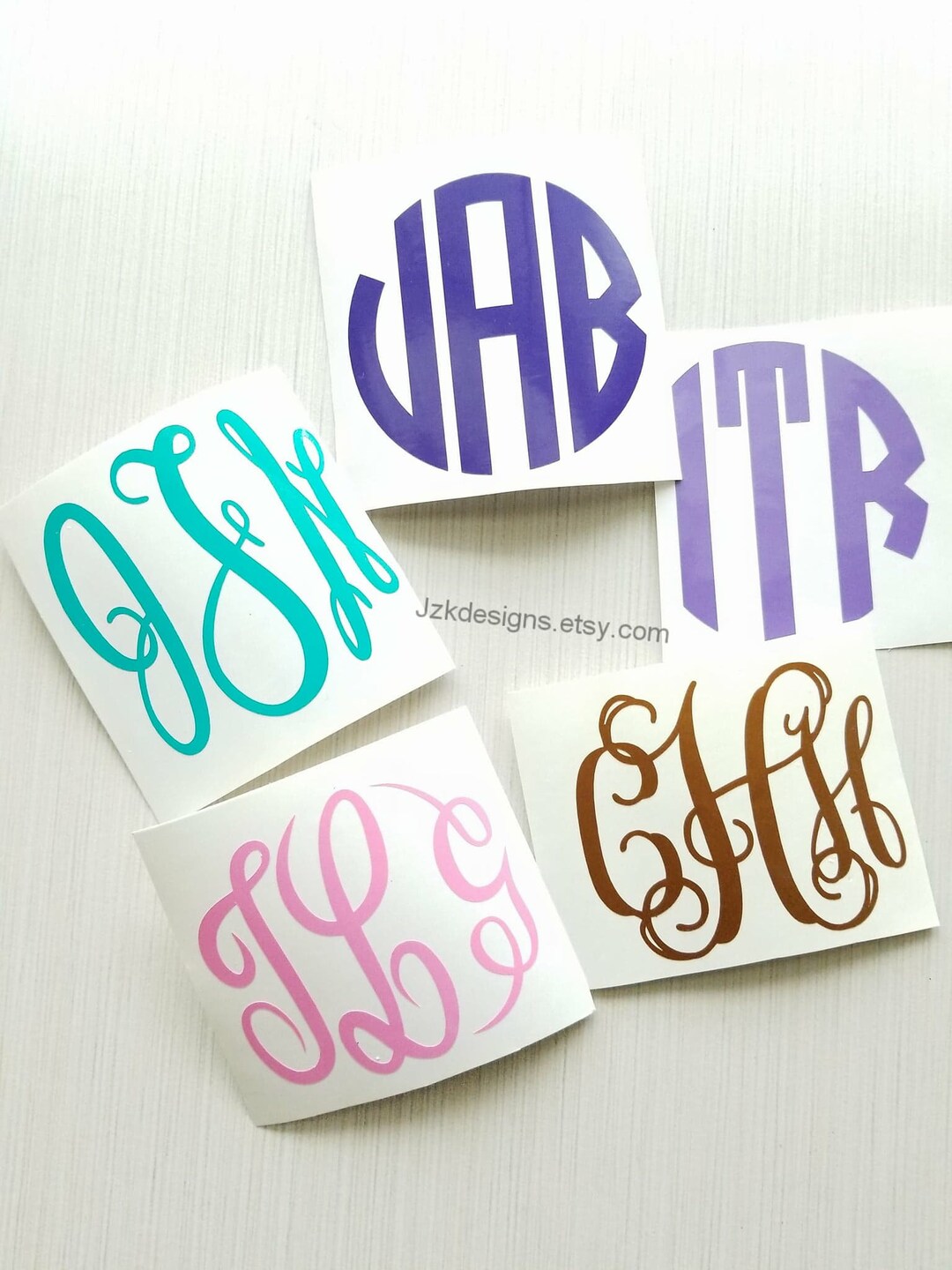 Monogram Decal, Tumbler Decal, Decal, Monogram, Initial Decal, on Sale ...