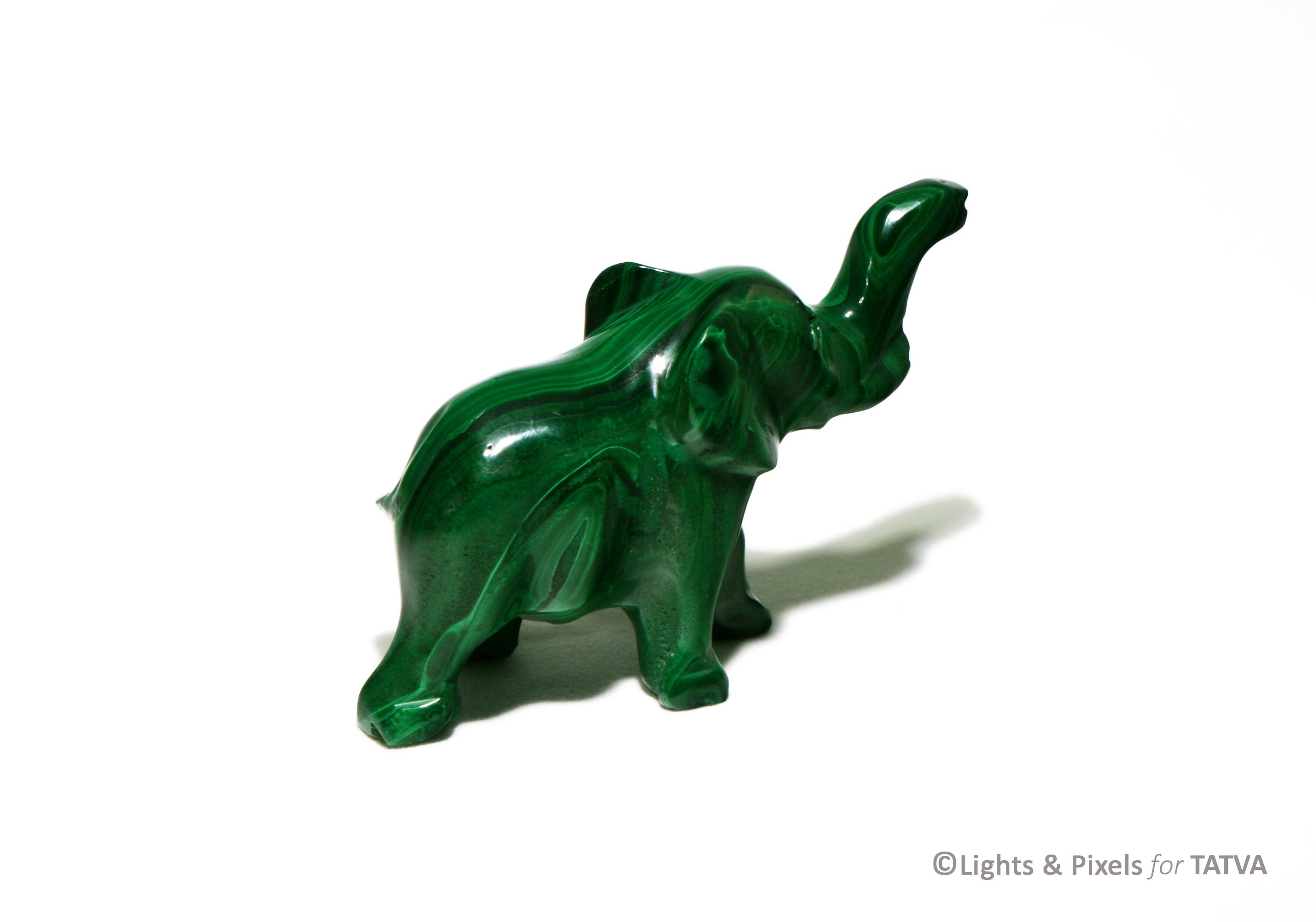 Small Malachite Elephant Figurine - Good Luck - Etsy