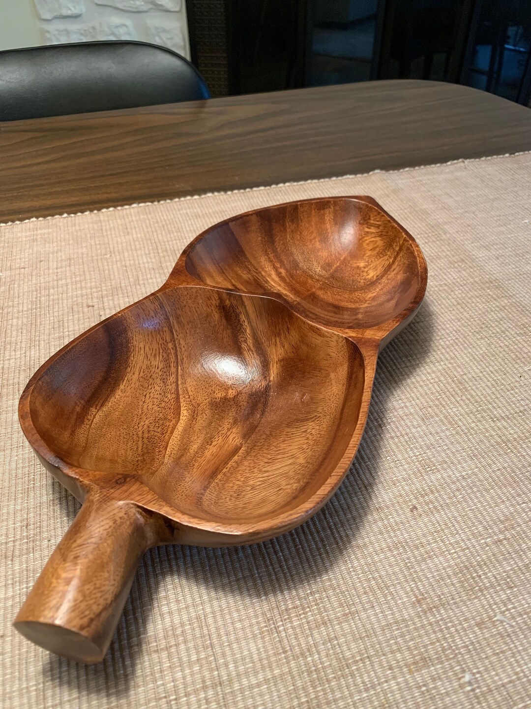 Vintage Monkey Pod Leaf Bowl - Etsy España