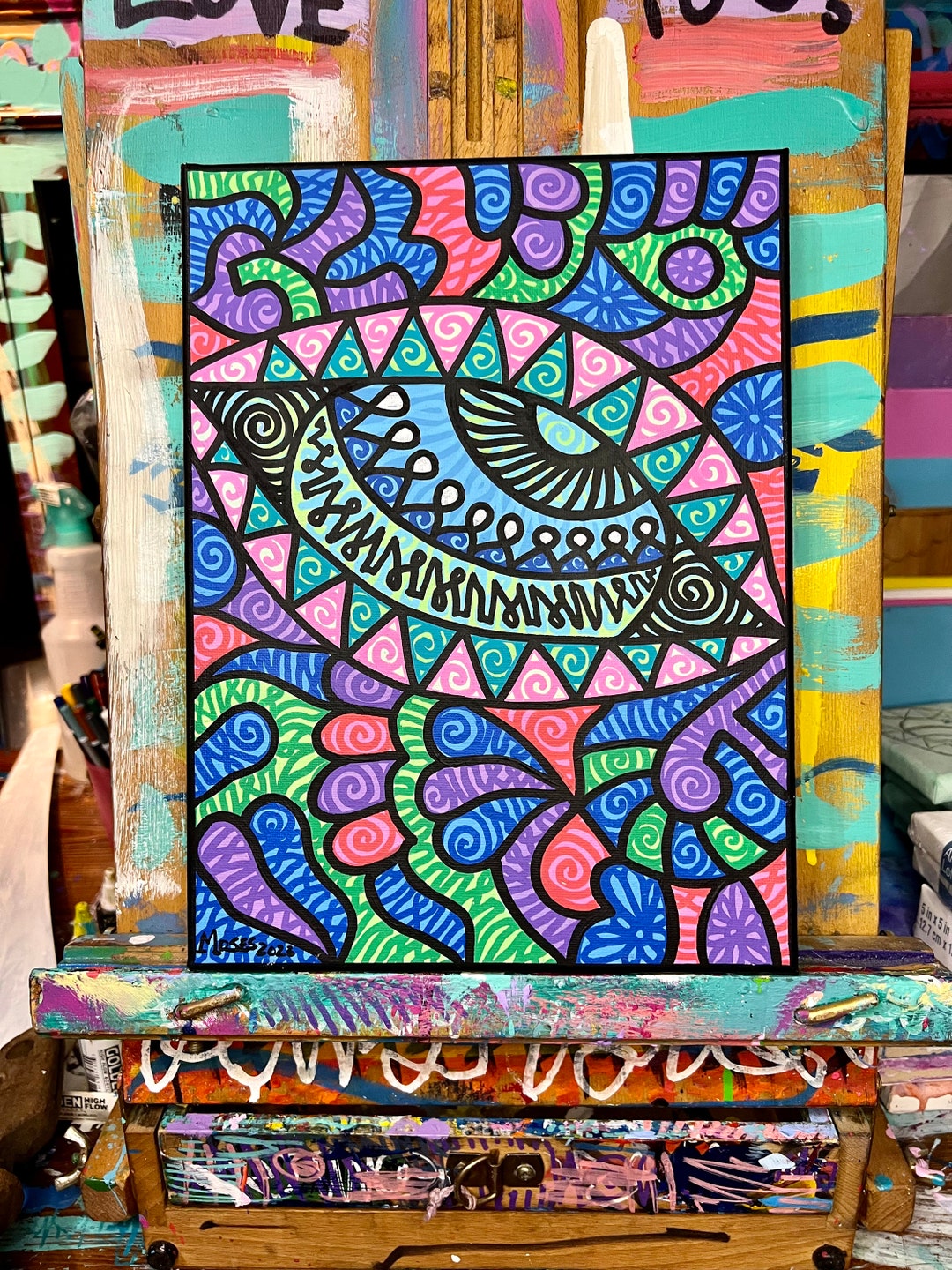 Color Splash- Acrylic Paint on 9x12in Stretched Canvas. - Etsy