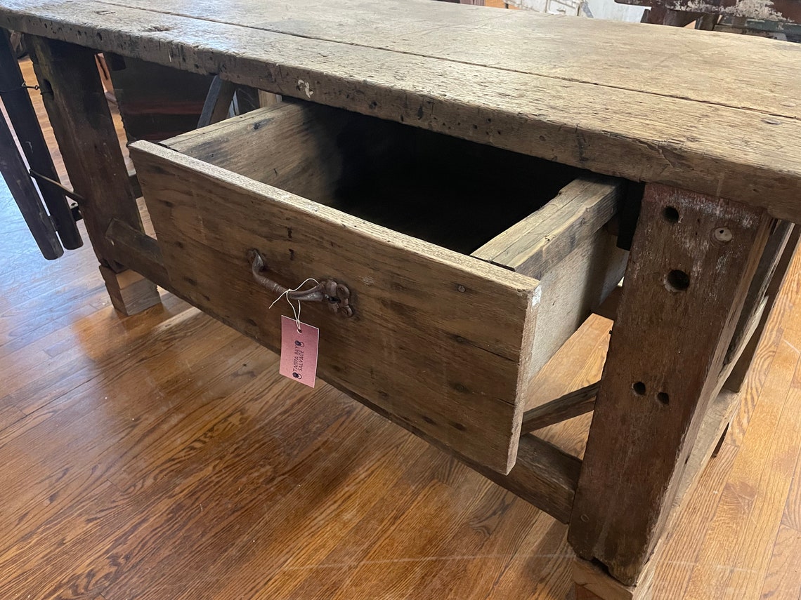 Primitive Oak Workbench - Etsy