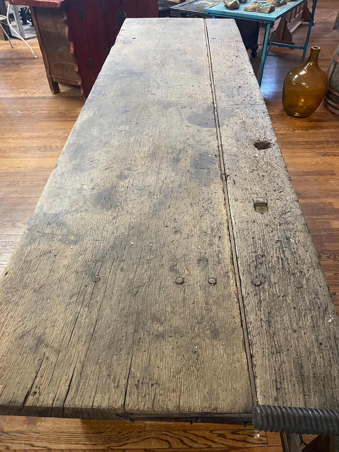 Primitive Oak Workbench - Etsy