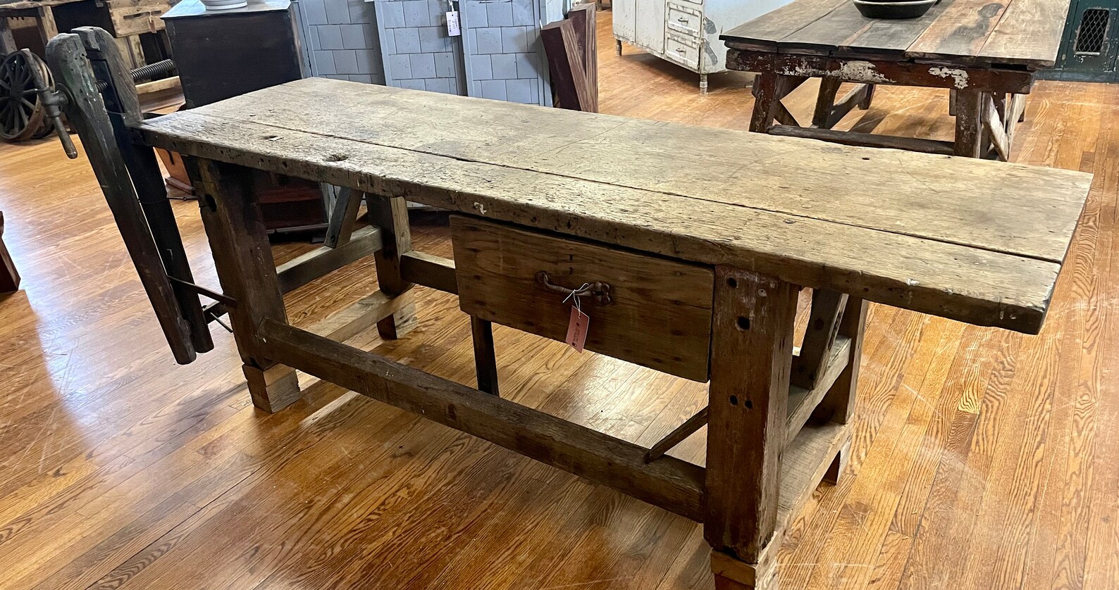 Primitive Oak Workbench - Etsy