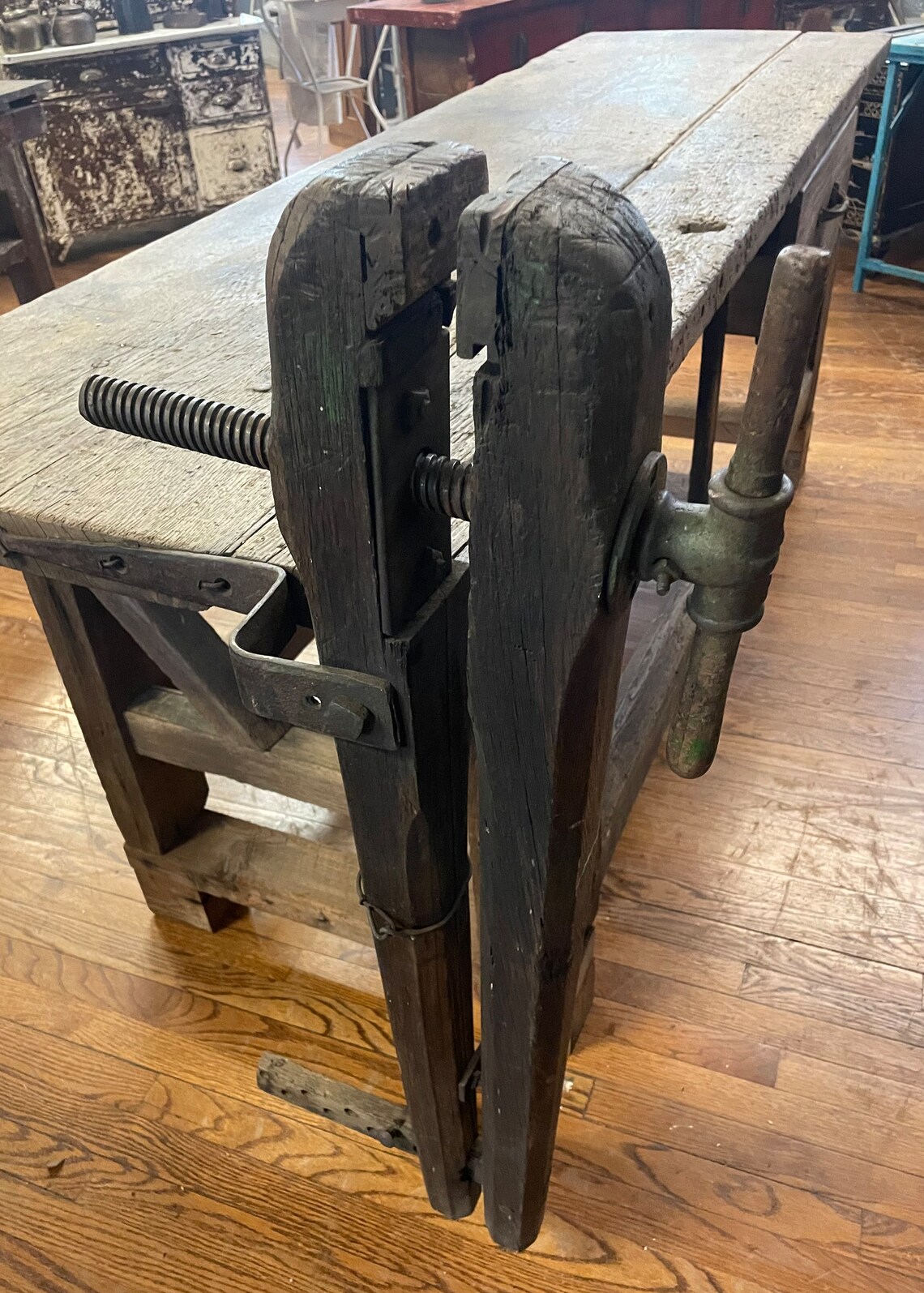 Primitive Oak Workbench - Etsy