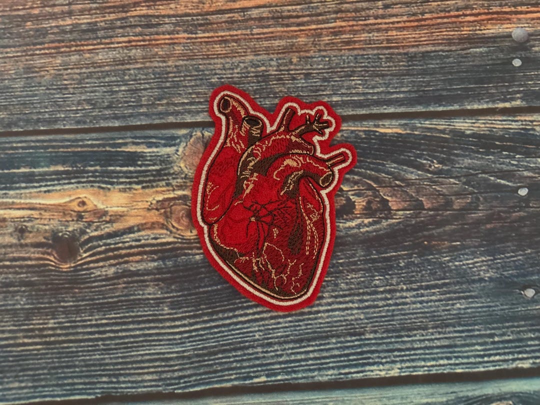 Anatomical Heart, Realistic, Embroidered Sew on Patch - Etsy