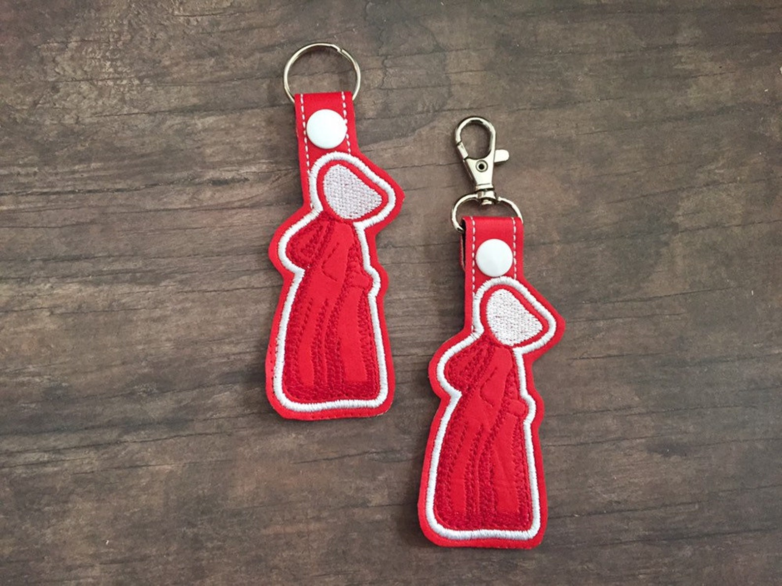 Handmaid Keychain Snap Tab Lanyard Charm | Etsy