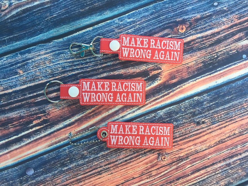 Make Racism Wrong Again Keychain & Lanyard Charm - Etsy