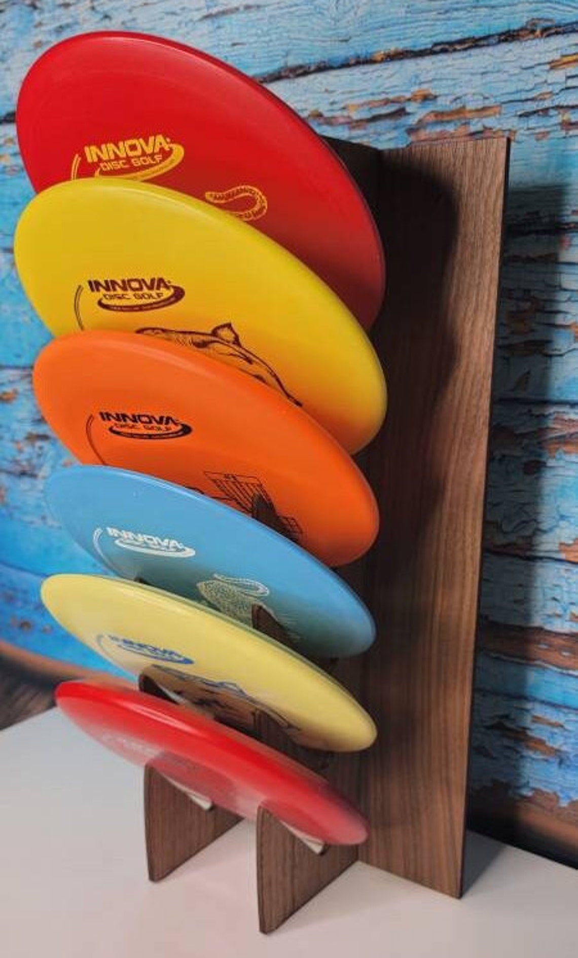 Disc Golf Rack Storage Holder Disc Golf Gift Walnut Finish | Etsy