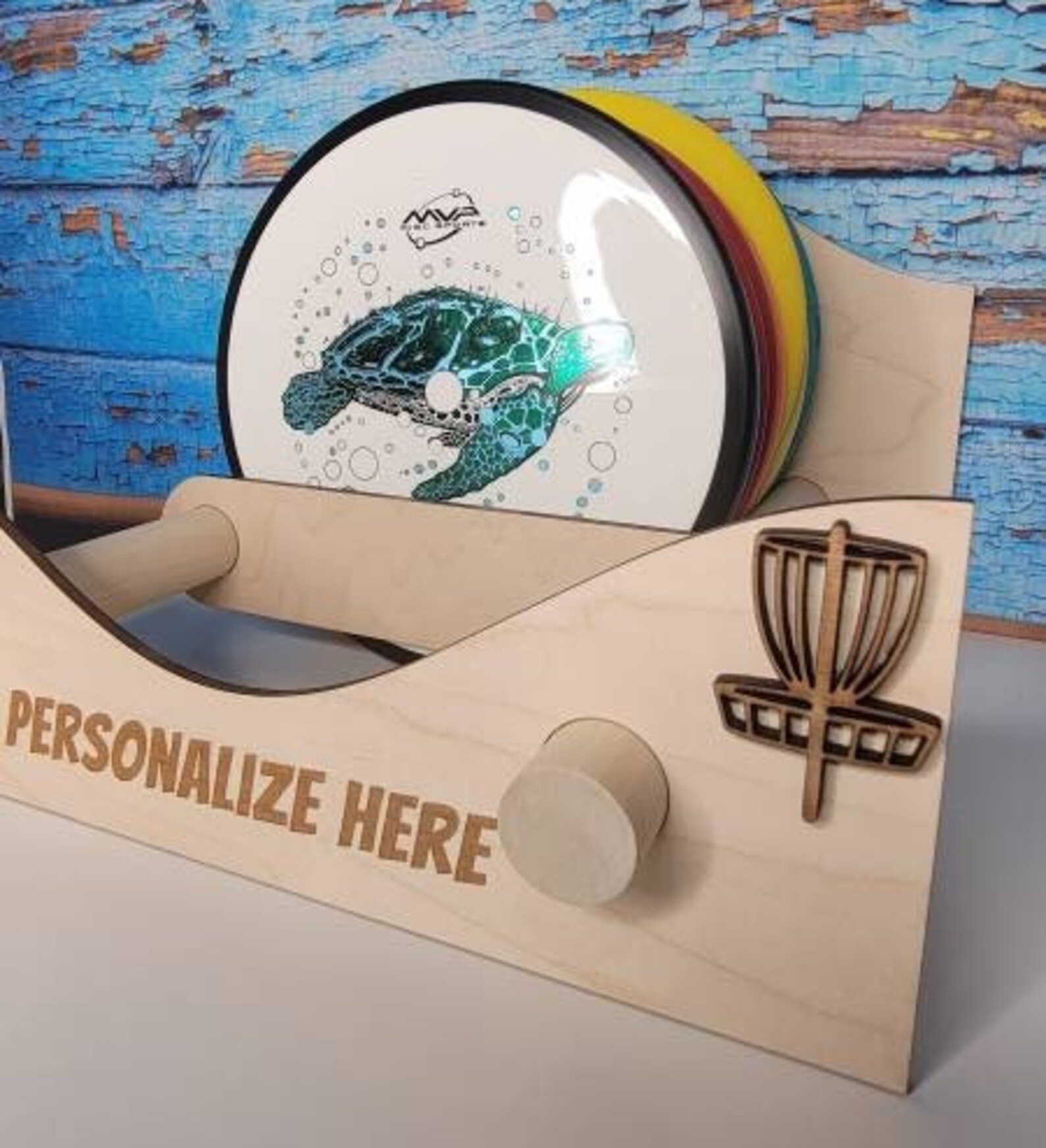 Personalized Disc Golf Rack Display Rack Engraved Disc | Etsy