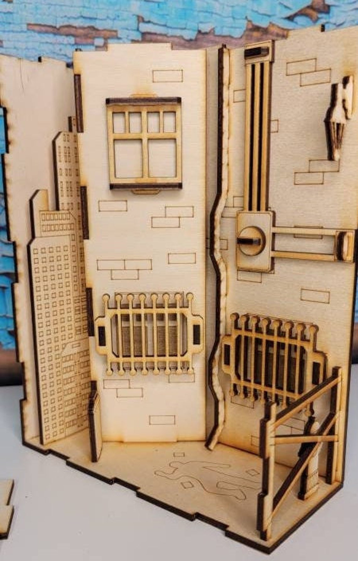 Crime Scene Book Nook Shelf Insert DIY Kit Diorama Home - Etsy