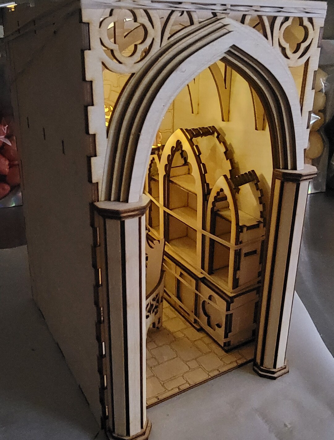 Castle Study Book Nook Shelf Insert: DIY Wooden Kit - Etsy