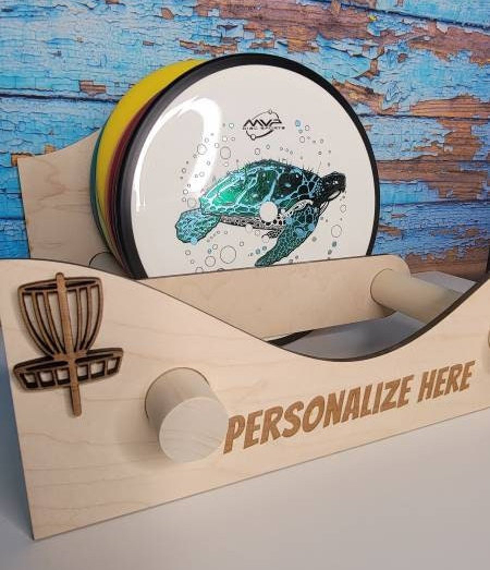 Personalized Disc Golf Rack Display Rack Engraved Disc | Etsy