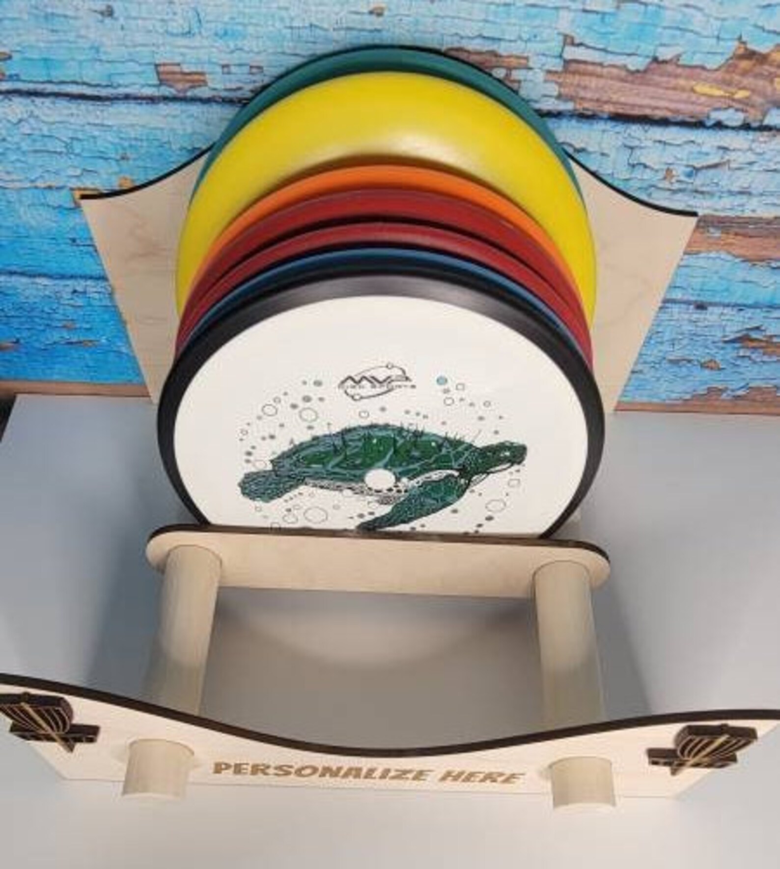 Personalized Disc Golf Rack Display Rack Engraved Disc | Etsy