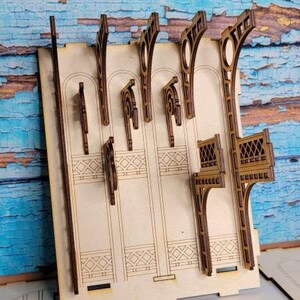 Book Nook Train Station - Shelf Insert- DIY Bookend Kit - Train Diorama ...