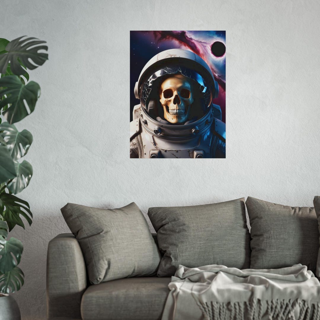 Space Poster, Dead Astronaut Art Print, Galaxy Wall Decor, Sci-fi Room ...