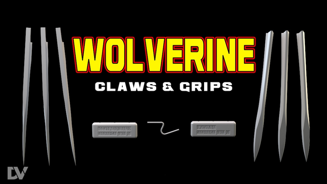 Wolverine Claws and Hand Grips Digital File - Etsy