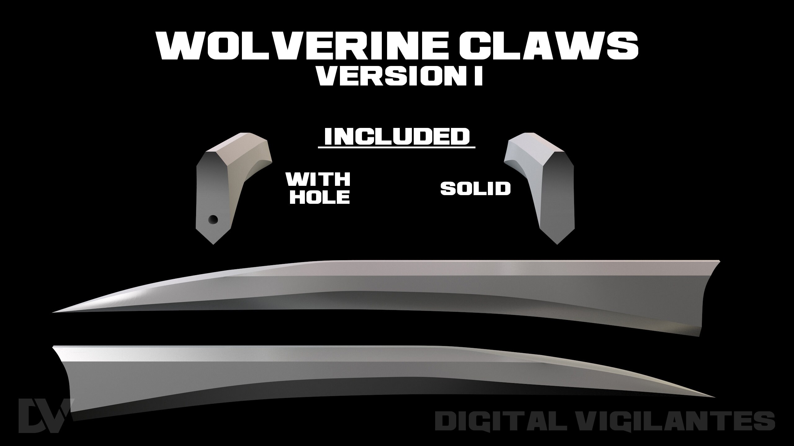 Wolverine Claws and Hand Grips - Digital File - Etsy