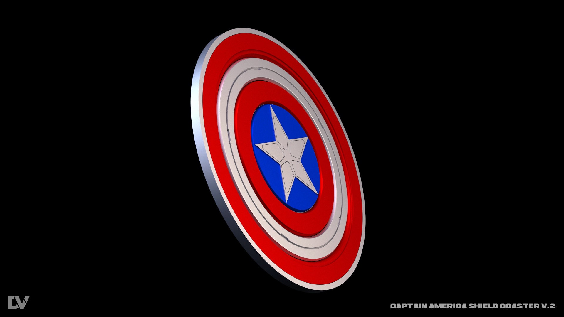 Captain America Shield Coaster V.2 - Digital File - Etsy