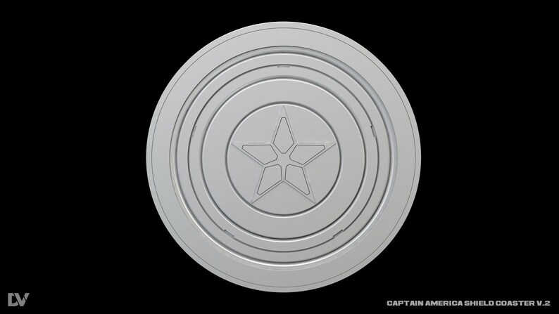 Captain America Shield Coaster V.2 - Digital File - Etsy