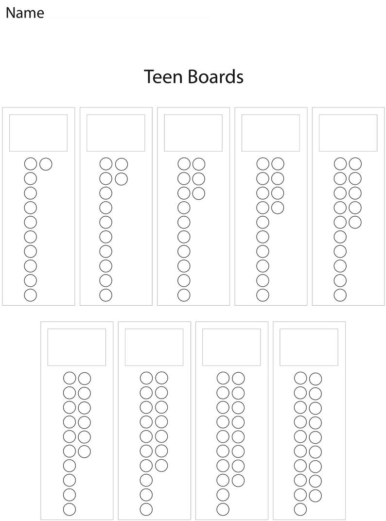 Montessori Teen Bead Boards Coloring | Etsy