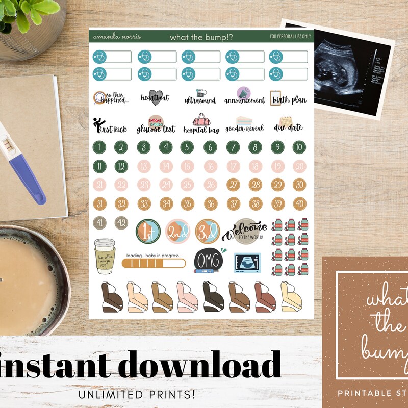Pregnancy Stickers - Etsy