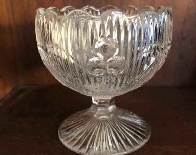 Antique Early American Pattern Glass Open Master Salt Dish, Circa 1860 ...