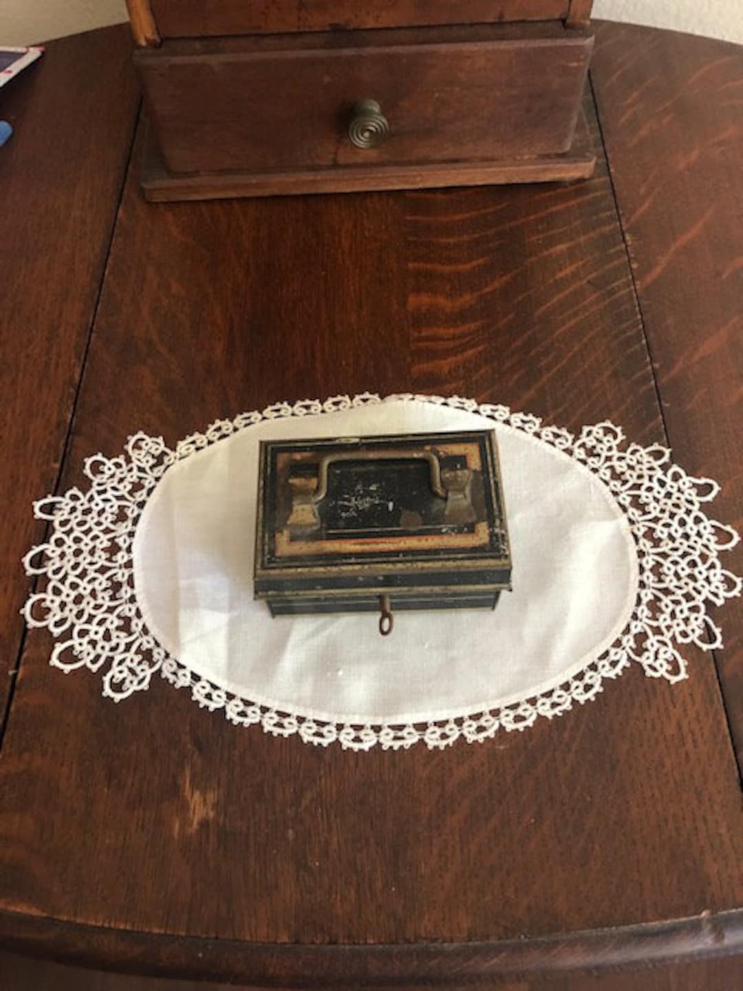 Antique Metal Deed Box With Key, Marked "english Make", Circa 1800's - Etsy