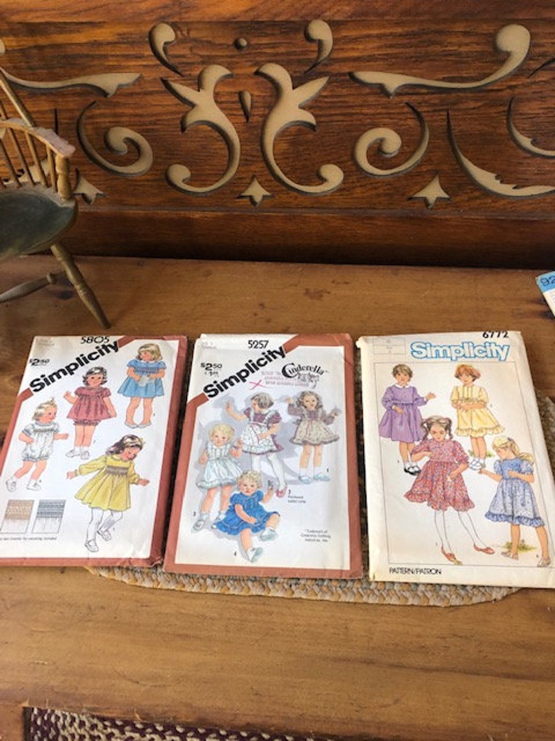 Vintage 1980's Simplicity Children's Patterns, Three Patterns in Sizes ...