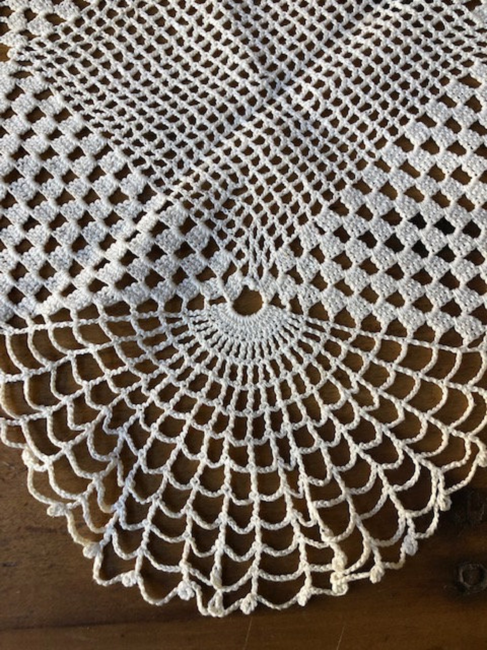 Vintage Handmade Doilies Two Beautiful Table Linens - Etsy