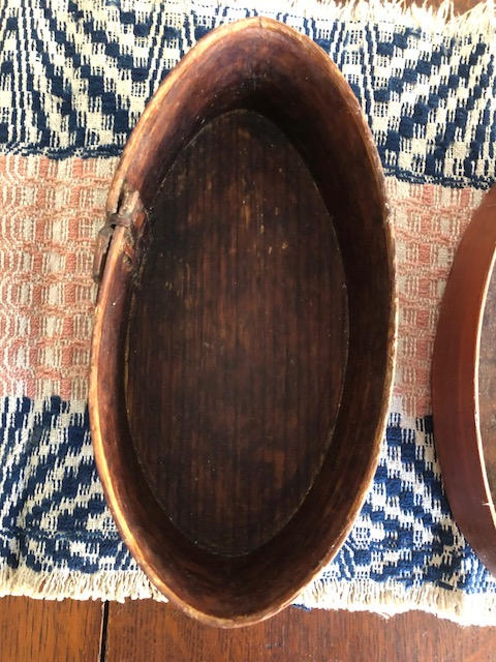 Antique Primitive Wood Butter Box Oval With Laced Fingers - Etsy