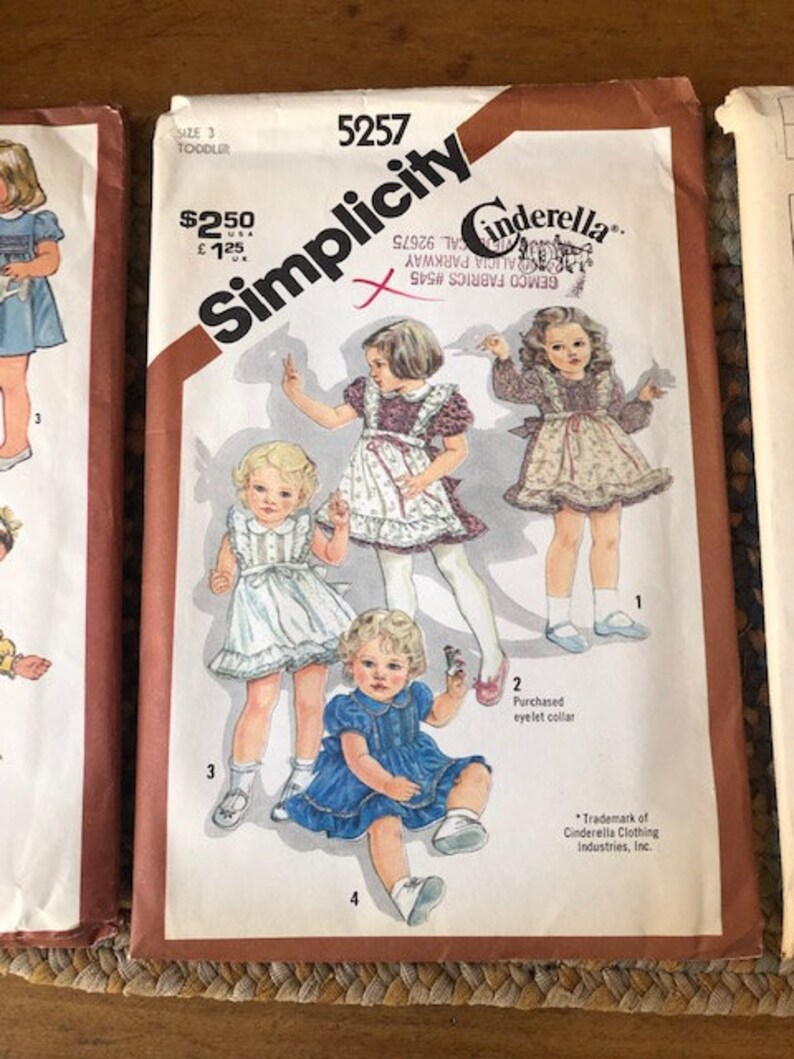 Vintage 1980's Simplicity Children's Patterns Three - Etsy