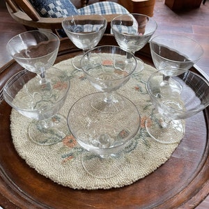 Vintage Kusak Art Cut Crystal Sherbet or Champagne Glasses in Charm ...