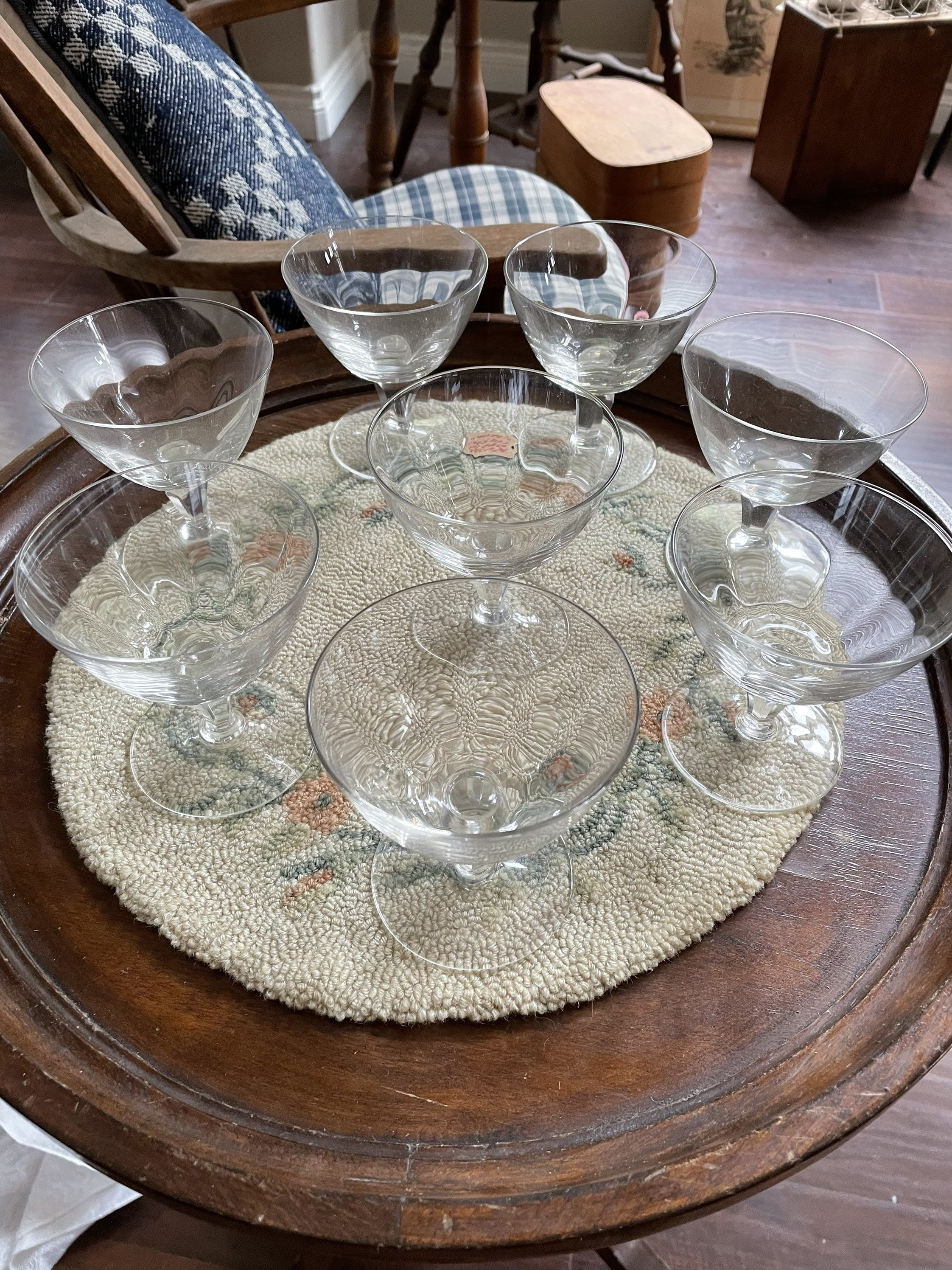 Vintage Kusak Art Cut Crystal Sherbet or Champagne Glasses in Charm ...