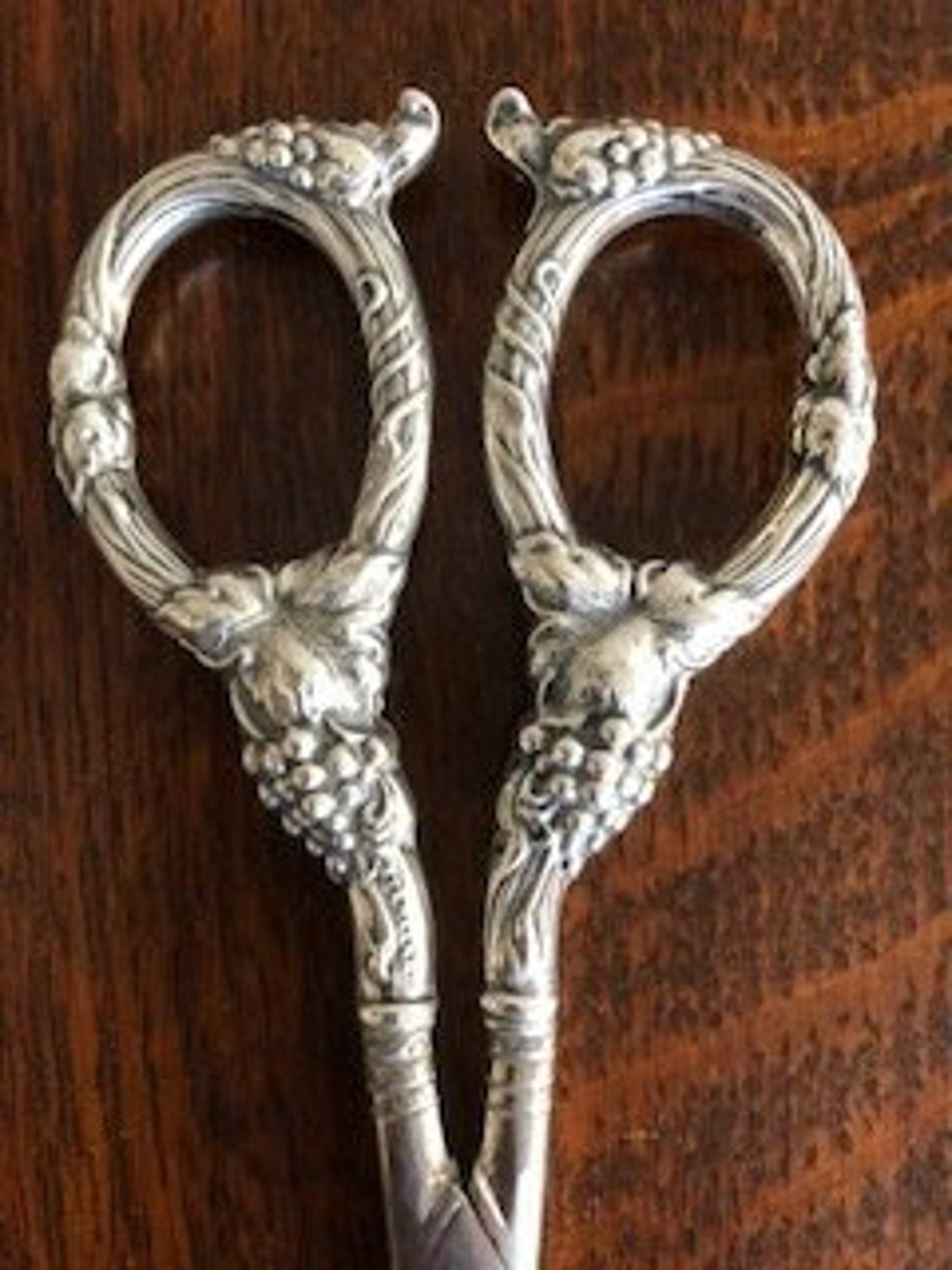 Antique Sterling Silver Grapevine Scissors, Grape Shears, Circa 1900's ...