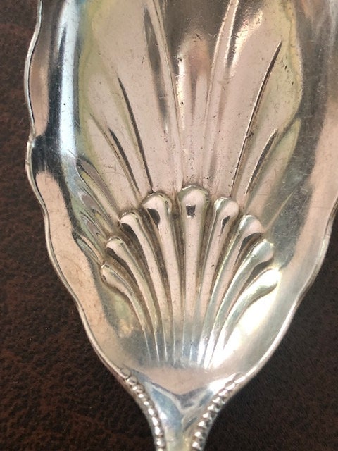 Antique Sterling Silver Sugar Shell, Lancaster Rose Pattern, Gorham ...