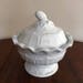 Large Covered Footed White Ironstone Bowl, Marked J Clementson ...