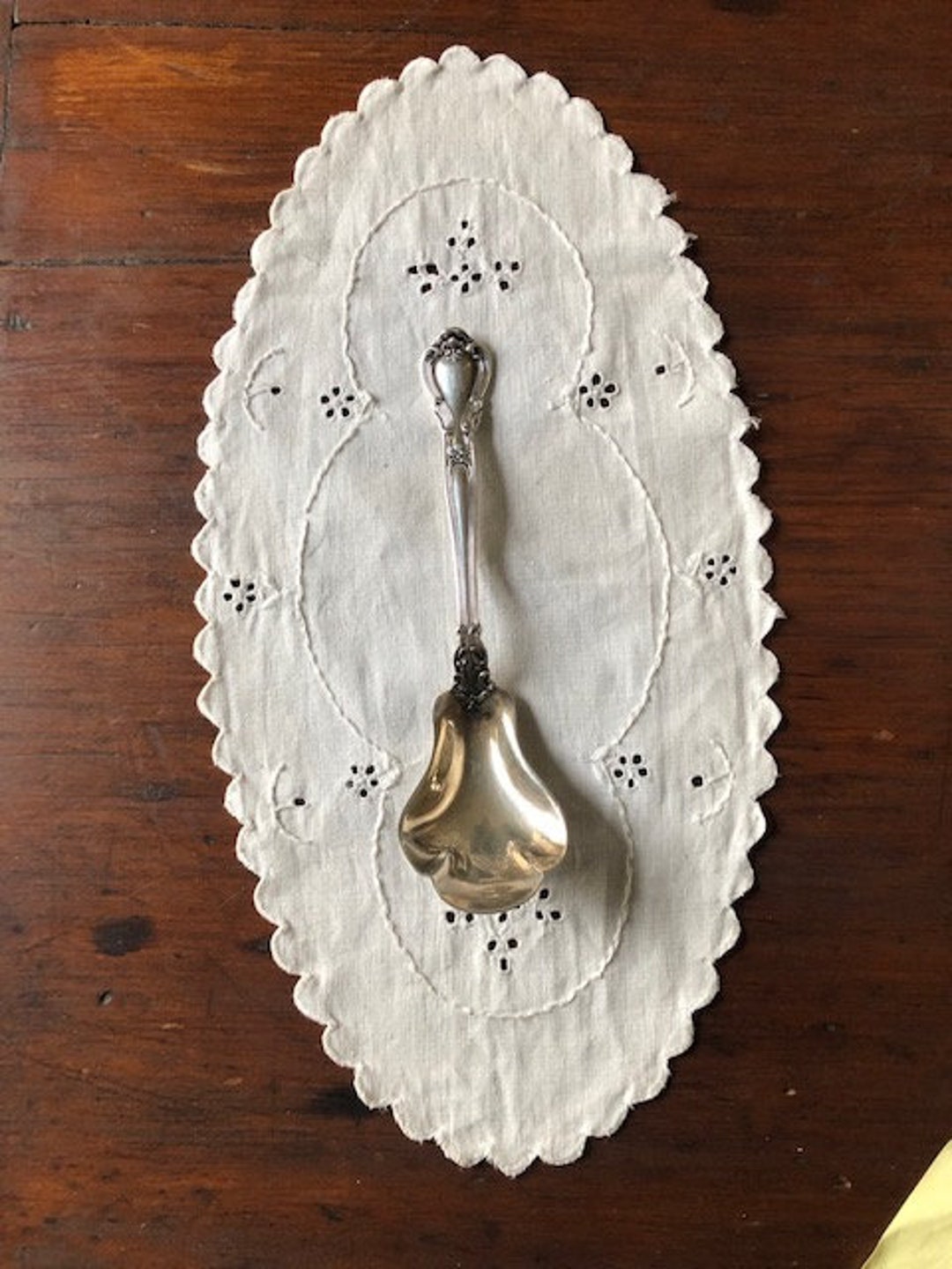 Antique Gorham Sterling Silver Serving Spoon, Chantilly With Plain Bowl ...