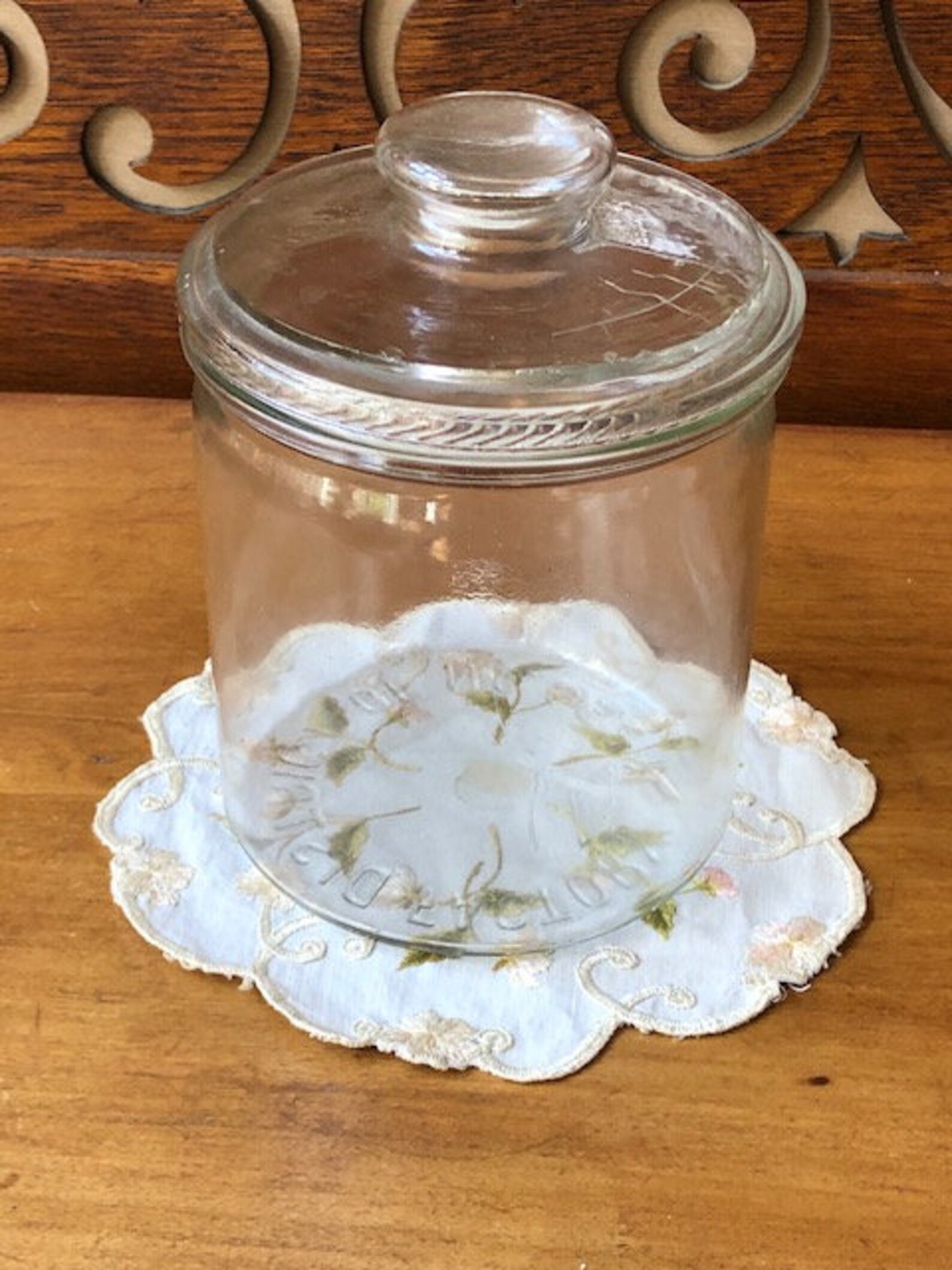 Antique Glass Candy, Cigar Jar or Humidor Marked Factory No. 256 ...