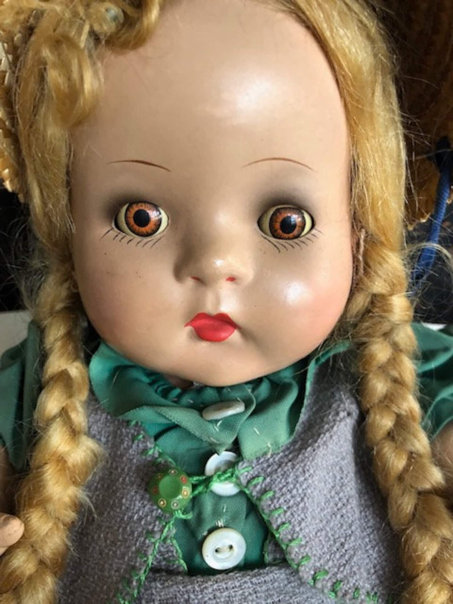 Vintage Composition Doll Circa 1937 Blond Braided Hair and | Etsy