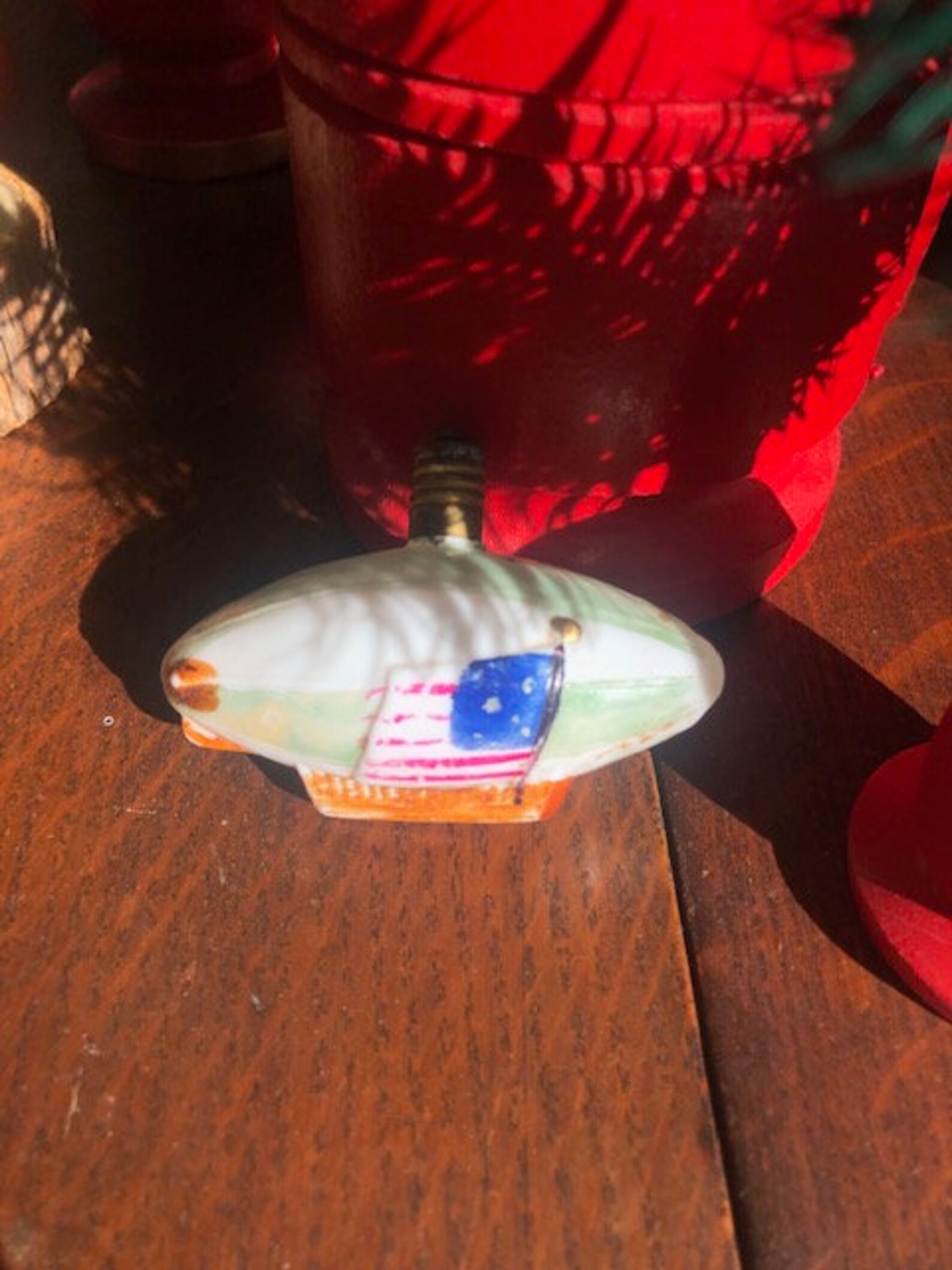 Vintage Zepplin Balloon With American Flag Figural Christmas | Etsy