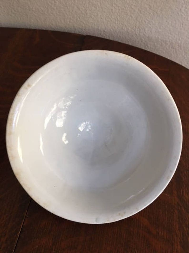 Large Covered Footed White Ironstone Bowl, Marked J Clementson ...